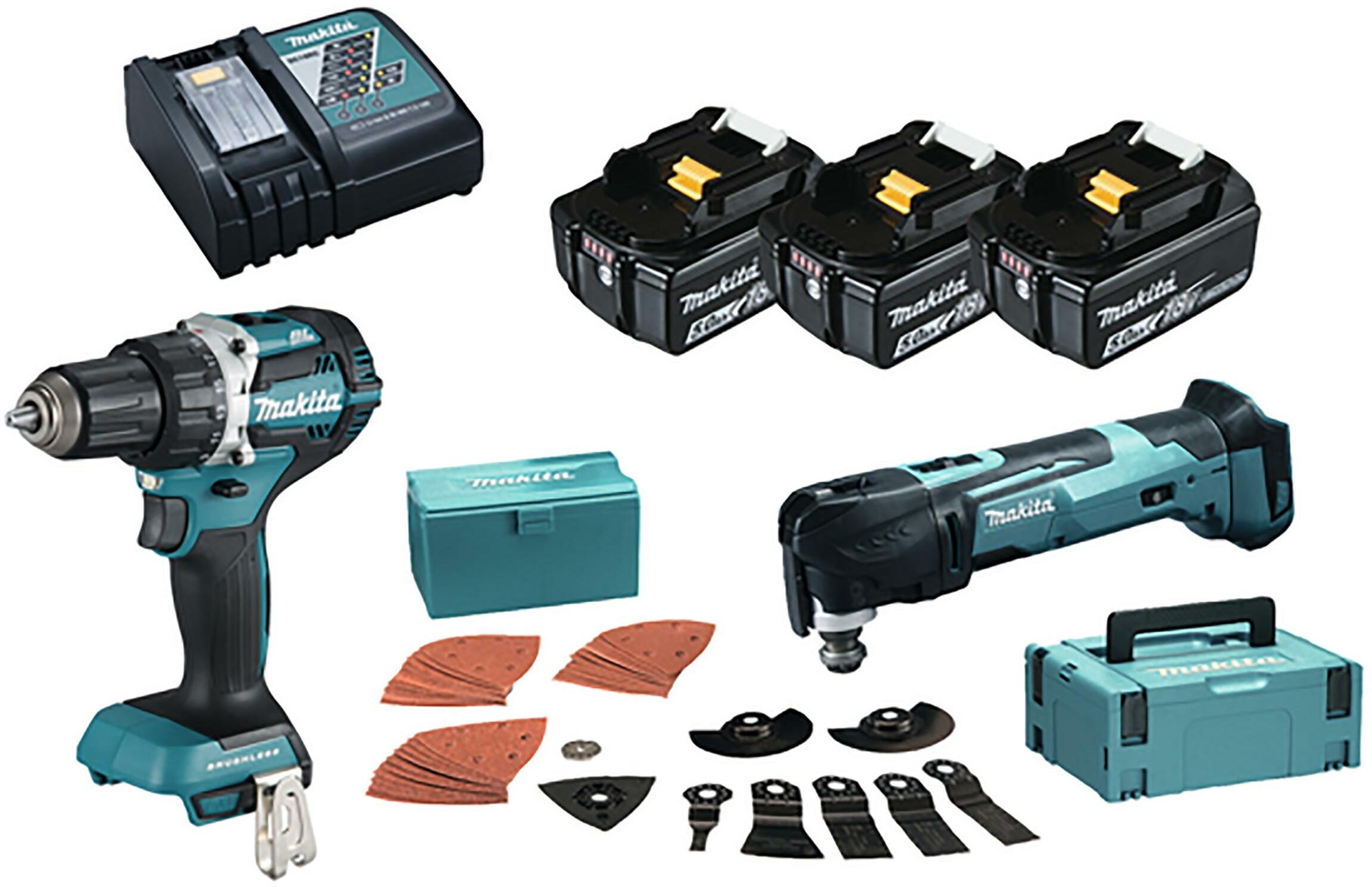 MAKITA DLX2235T3J 18V LXT cordless machine kit DDF484 + DTM51 in ...