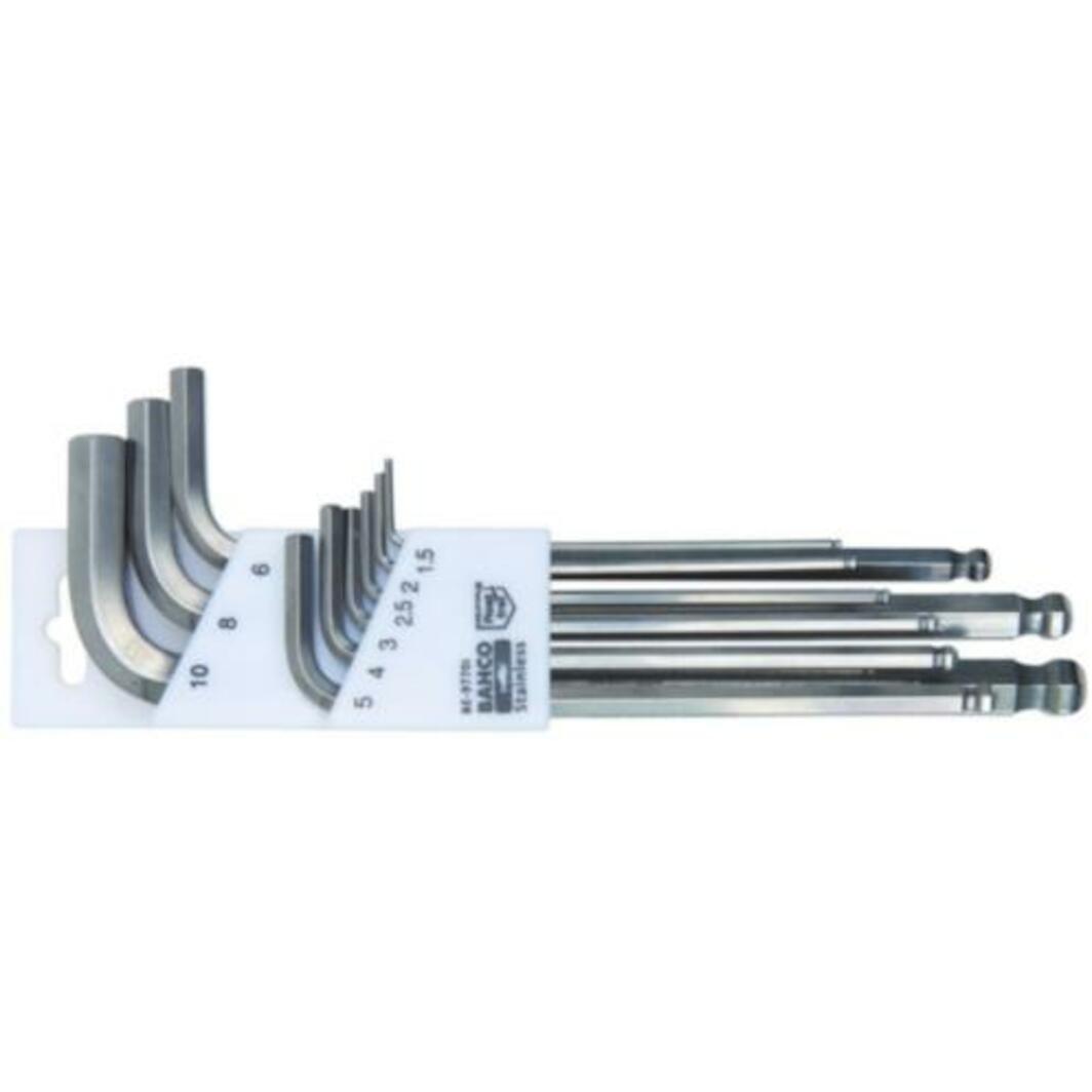 BAHCO BE-9770I hex key set stainless steel long metric 9-piece