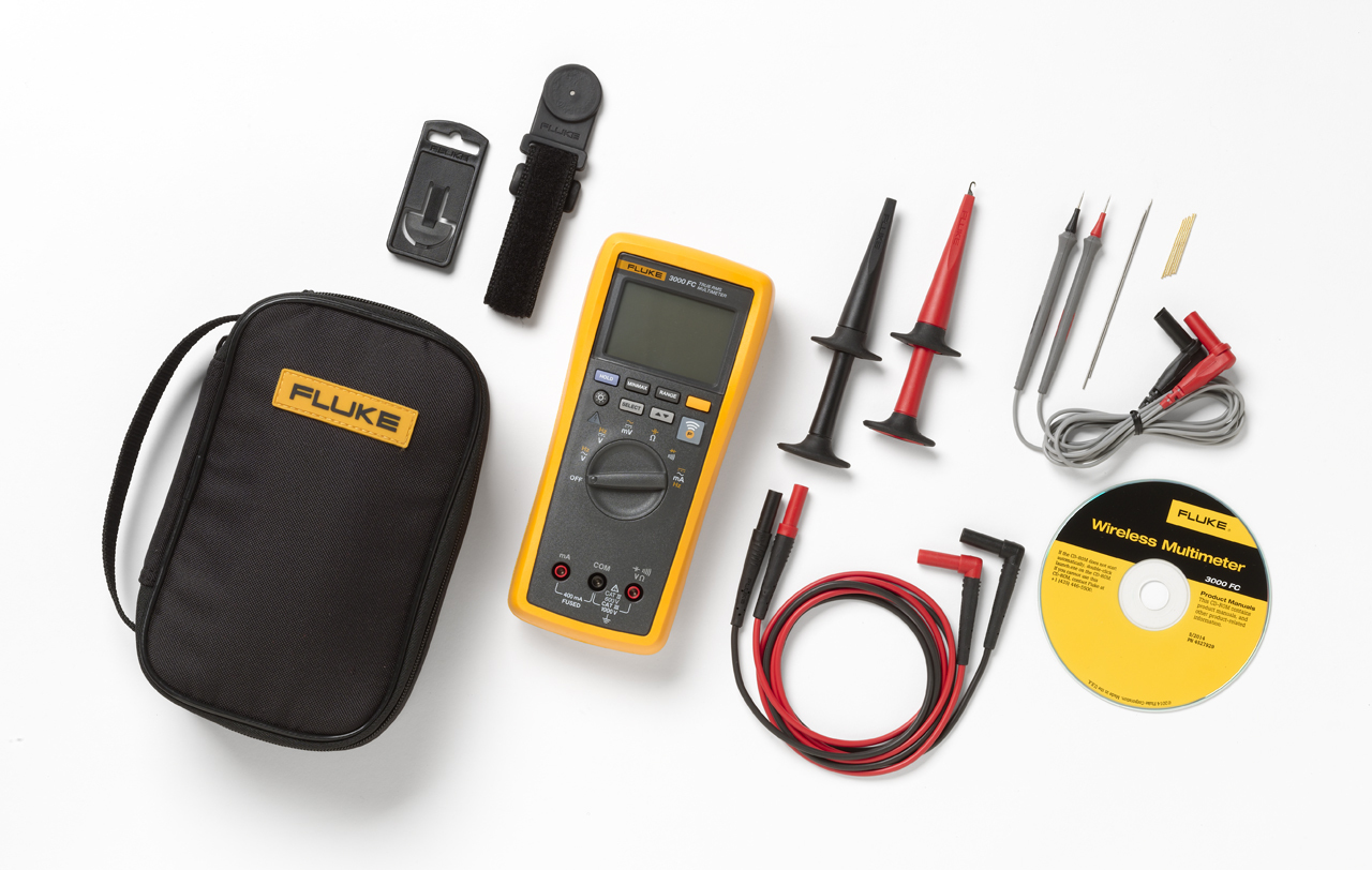 FLUKE 3000FC/EDA2 combination kit with meter and deluxe accessories ...