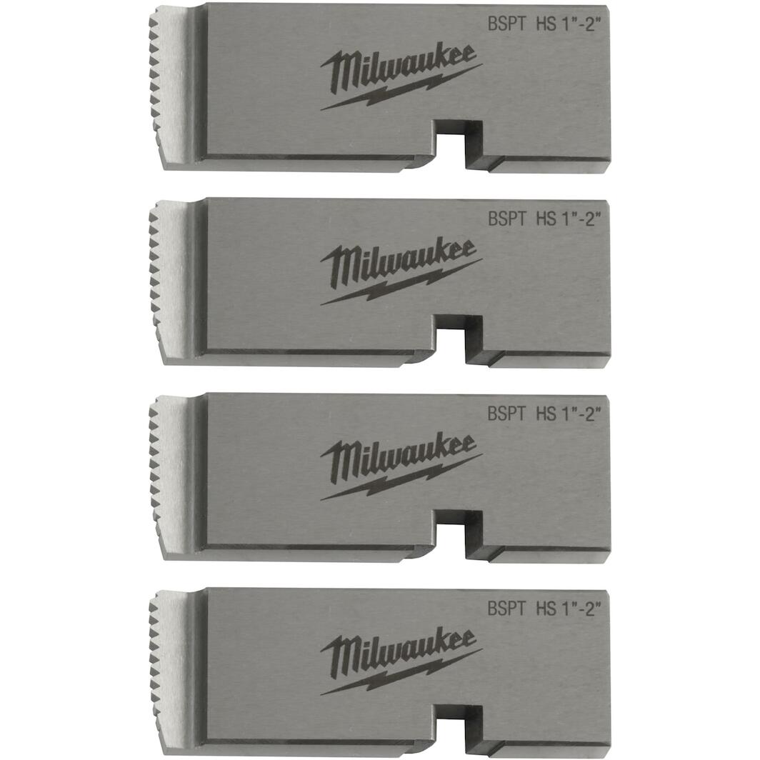 MILWAUKEE 4932492927 pipe thread cutter dies PTR2D 1" - 2" BSPT HS (4 ...