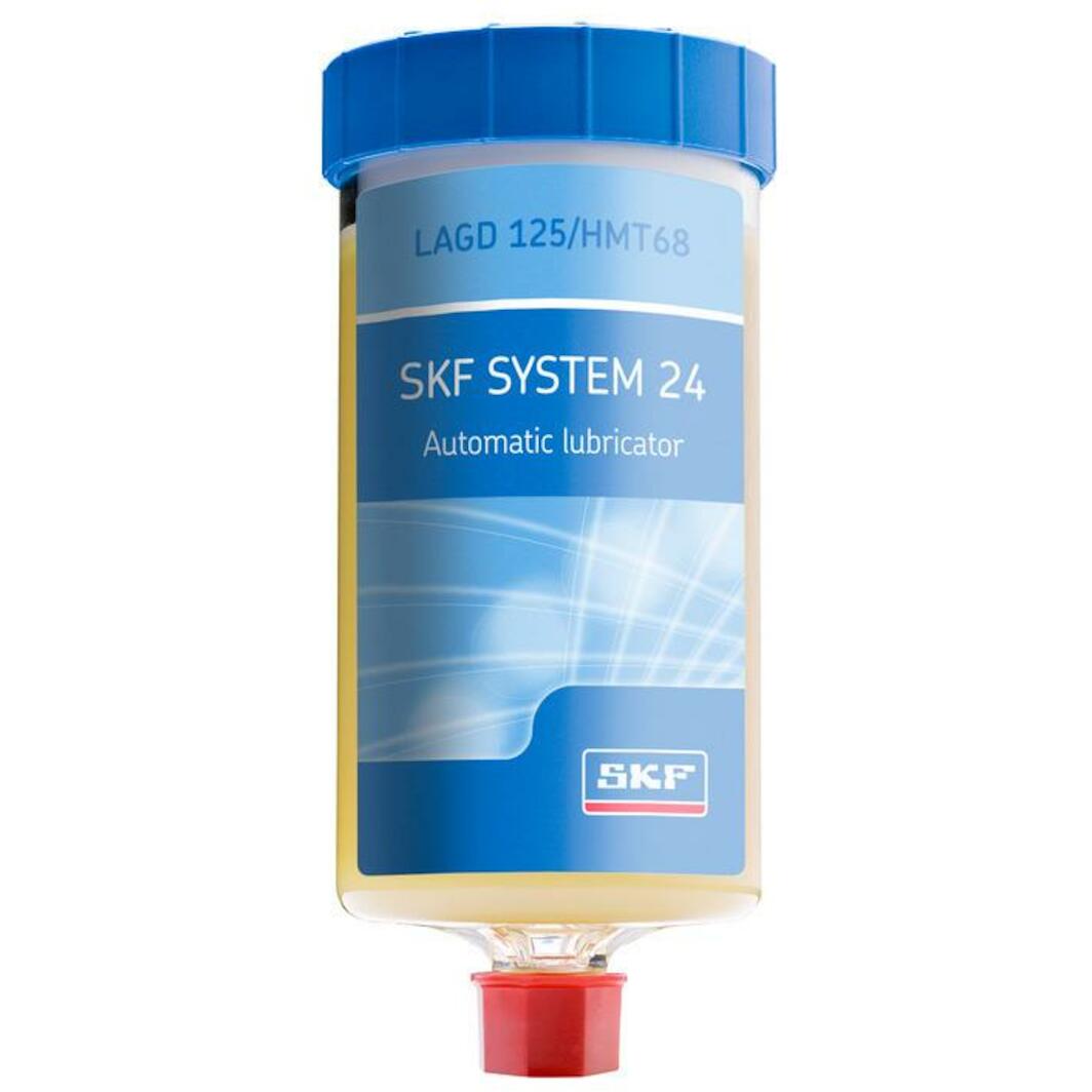 SKF LAGD 125/HMT68 gas-powered automatic single-point lubrication system with LHMT 68 mineral ...