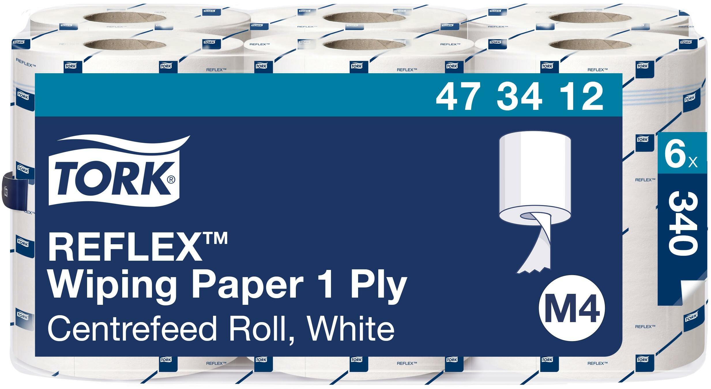 TORK 473412 Reflex centrefeed cleaning paper white, M4 | Klium