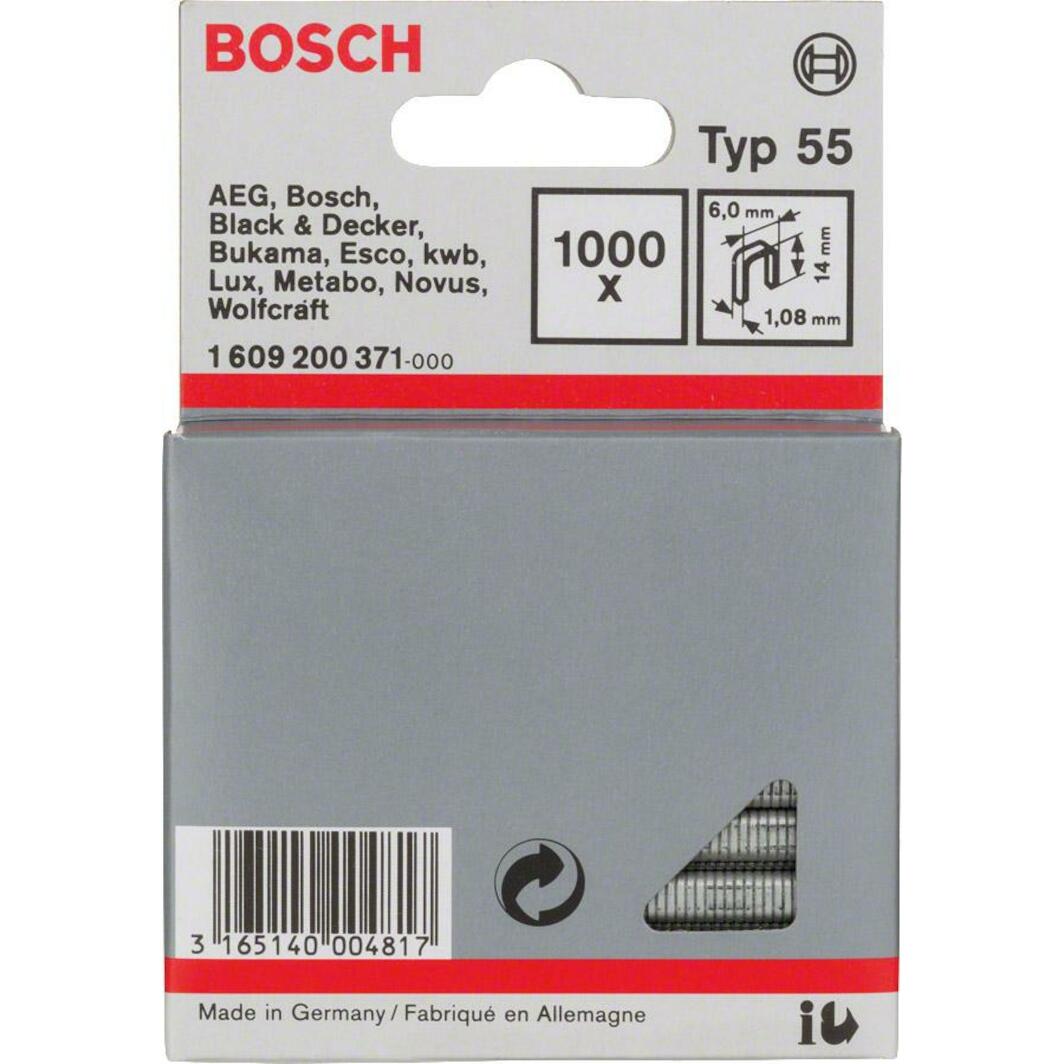 BOSCH 1609200371 staples with narrow back type 55 for air staplers 6 x ...