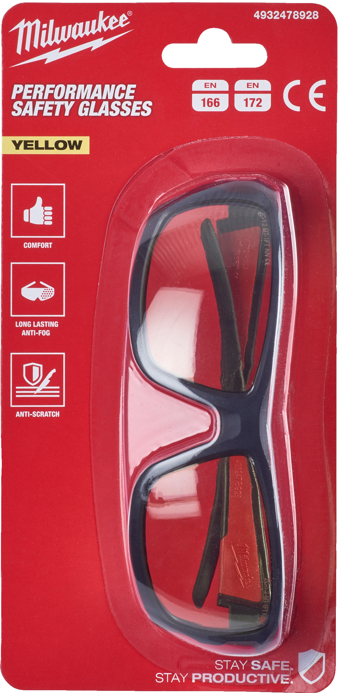 MILWAUKEE 4932478928 safety goggles yellow | Klium