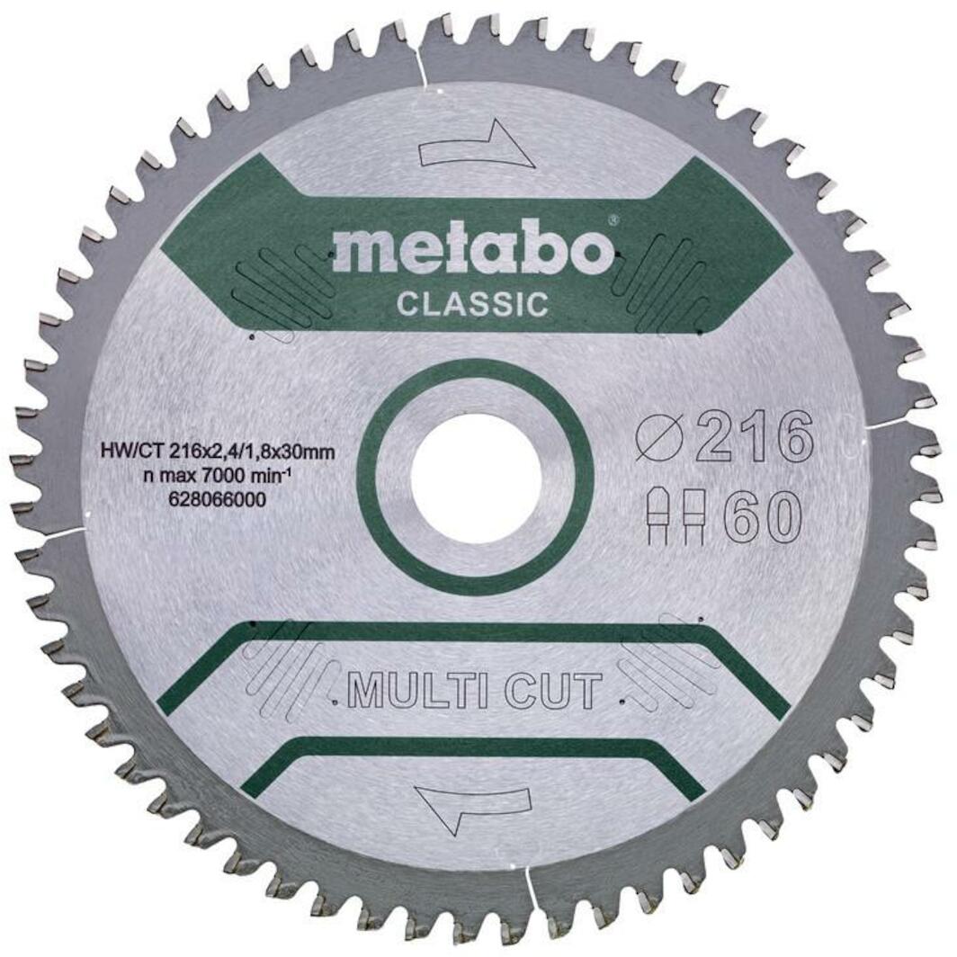 METABO 628285000 saw blade "multi cut - classic", 254x30 Z60 FZ/TZ 5 ...