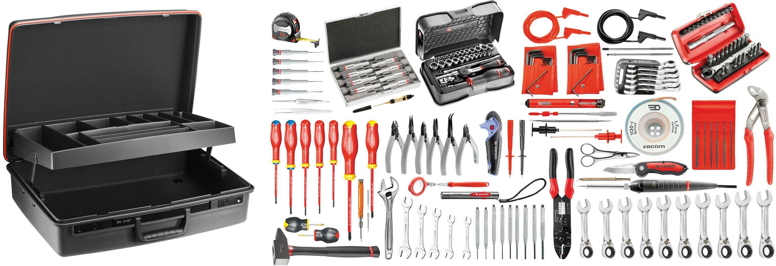FACOM 2138.EL35 tool set for the electrician in BV.21ST case 172-piece ...