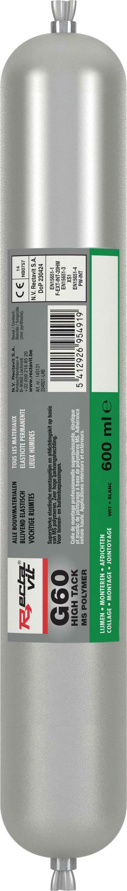 RECTAVIT G60 High Tack assembly adhesive white (600 ml) - 145131 | Klium