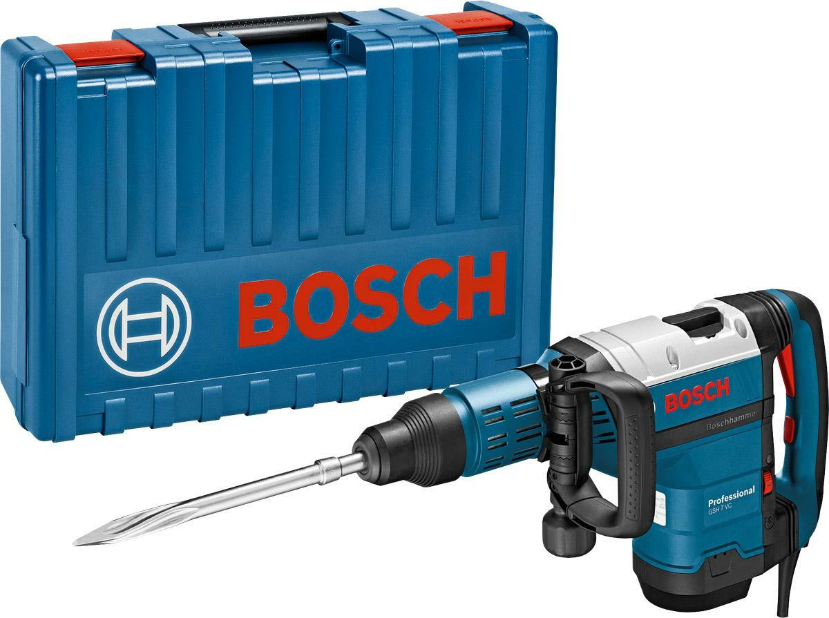 BOSCH GSH 7 VC demolition hammer with SDS-Max 1500 W in storage case ...