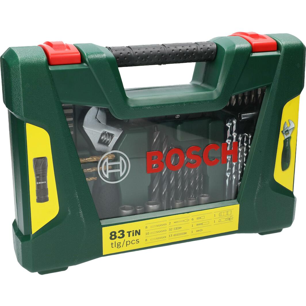 BOSCH 2607017193 V-Line TiN-coated drill and screw bit set with LED ...