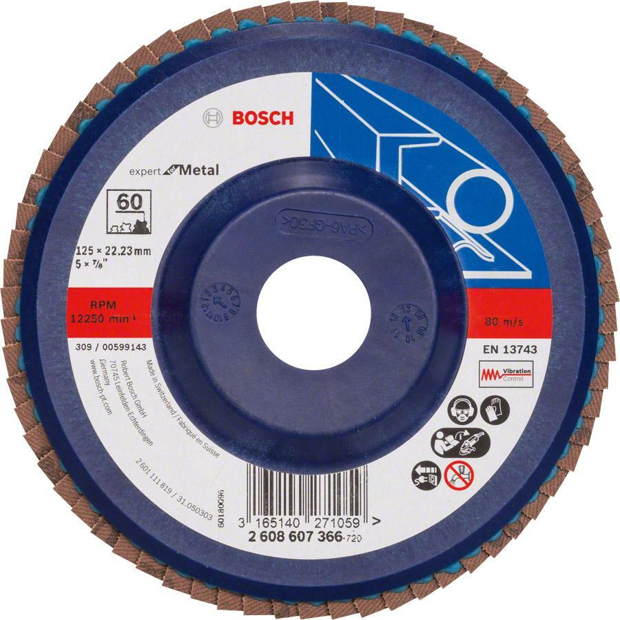 BOSCH 2608607366 flap disc X551 Expert for Metal, diameter 125 mm, grit ...