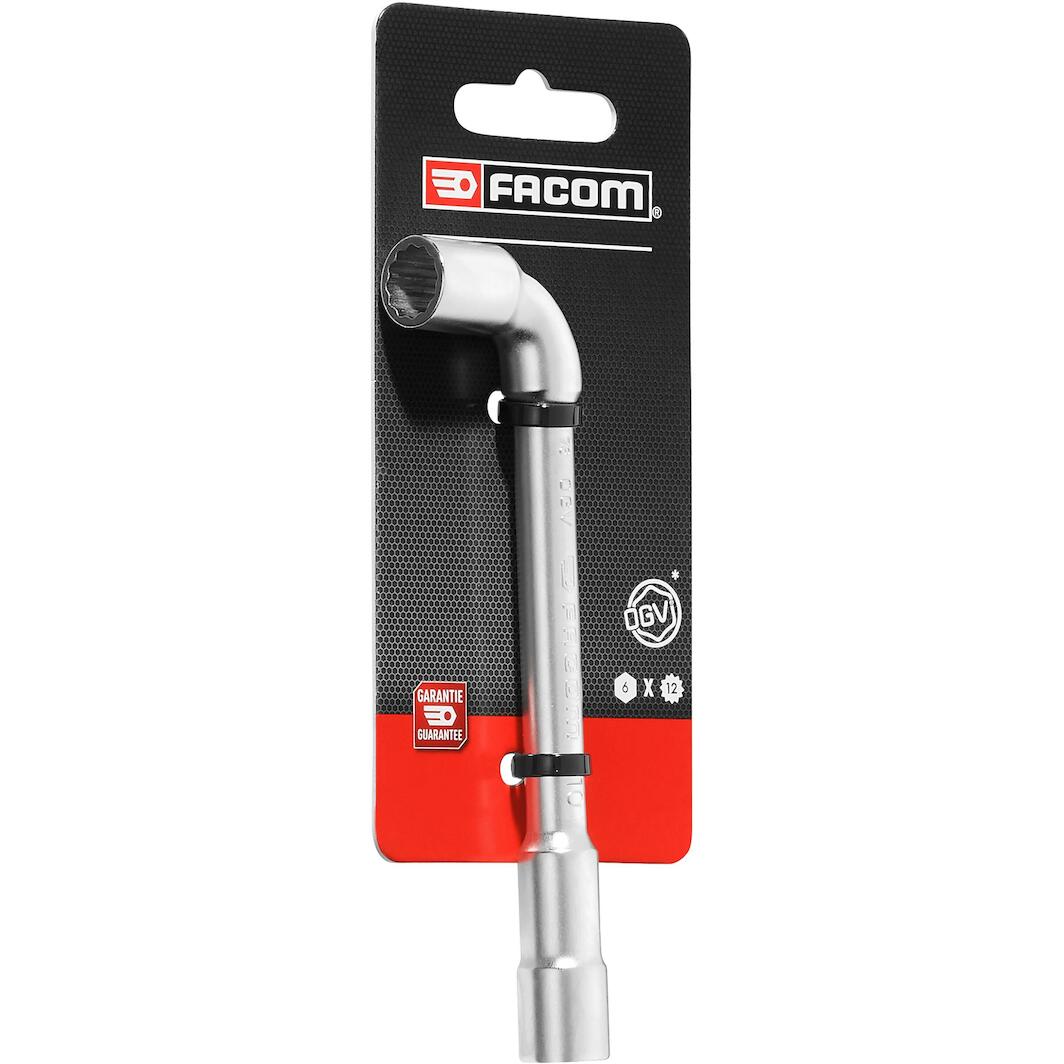 FACOM 76.10PB open pipe spanner, forged, twelve-sided x six-sided, 10 ...