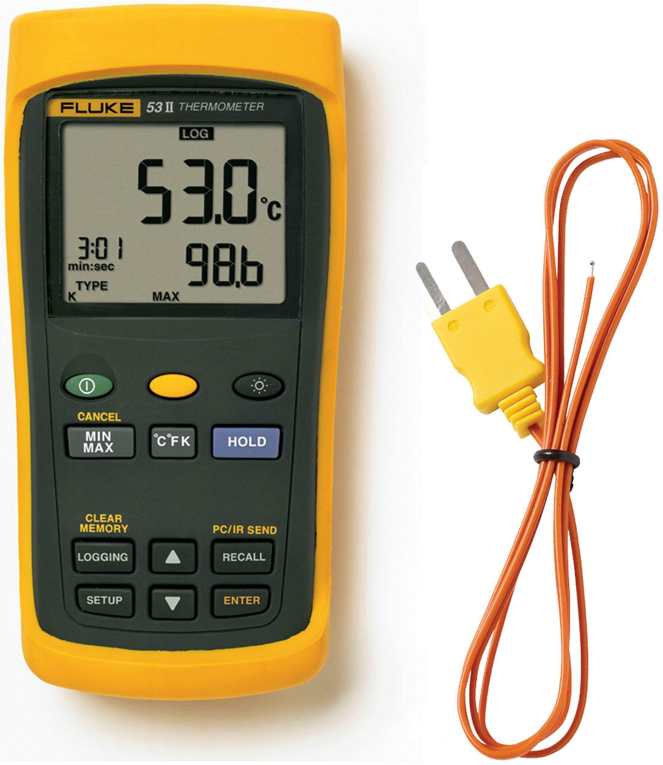 FLUKE 53-2 B digital thermometer 50 Hz with 1 channel - 3821096 | Klium