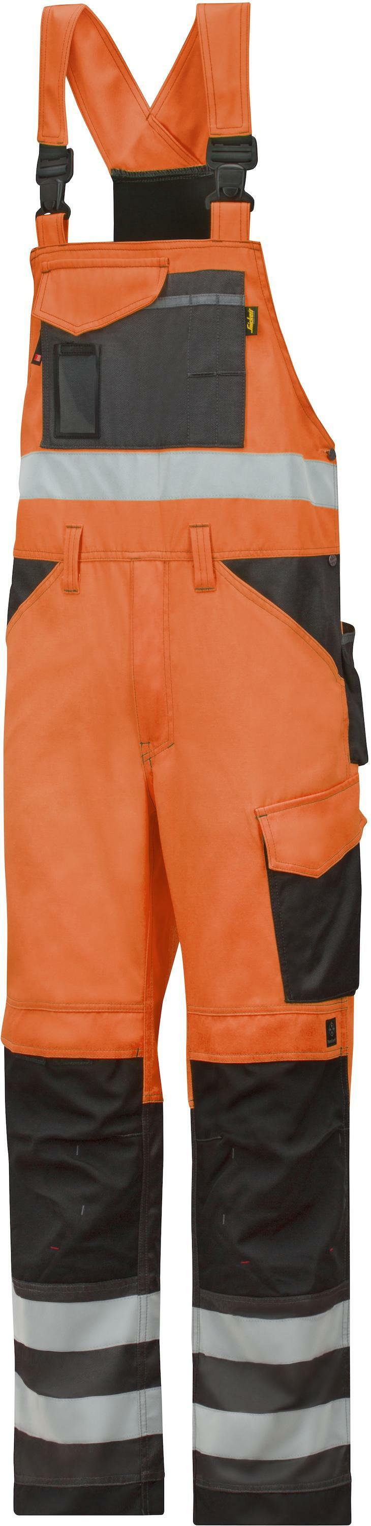 SNICKERS 0113 bib & brace high visbility orange - 01135574056 | Klium