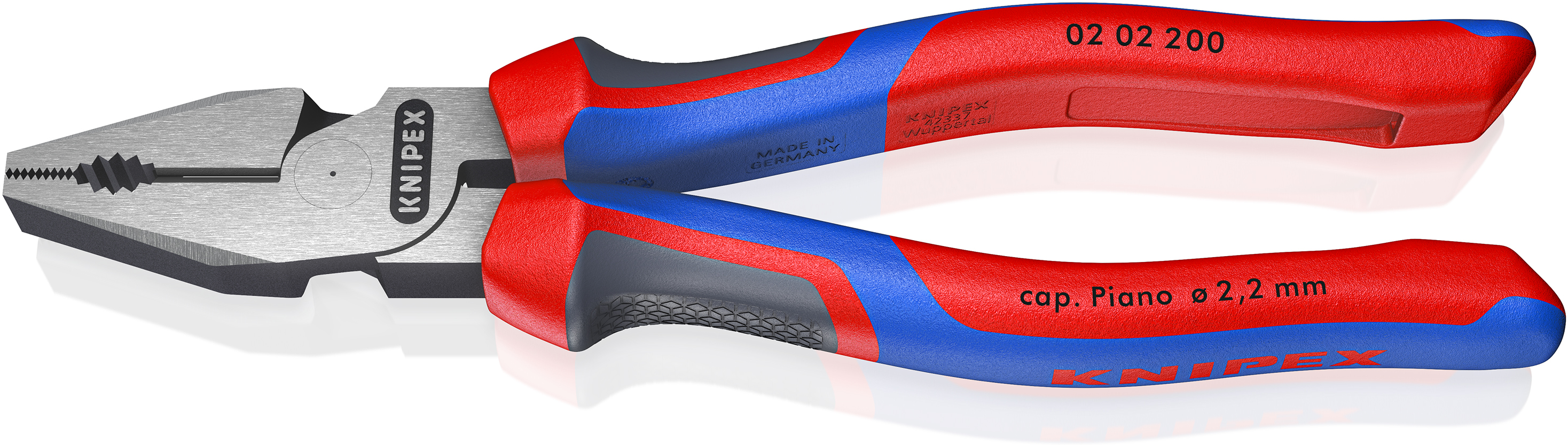 KNIPEX 02 02 200 forceps with comfort handles black atramentised 200 mm ...