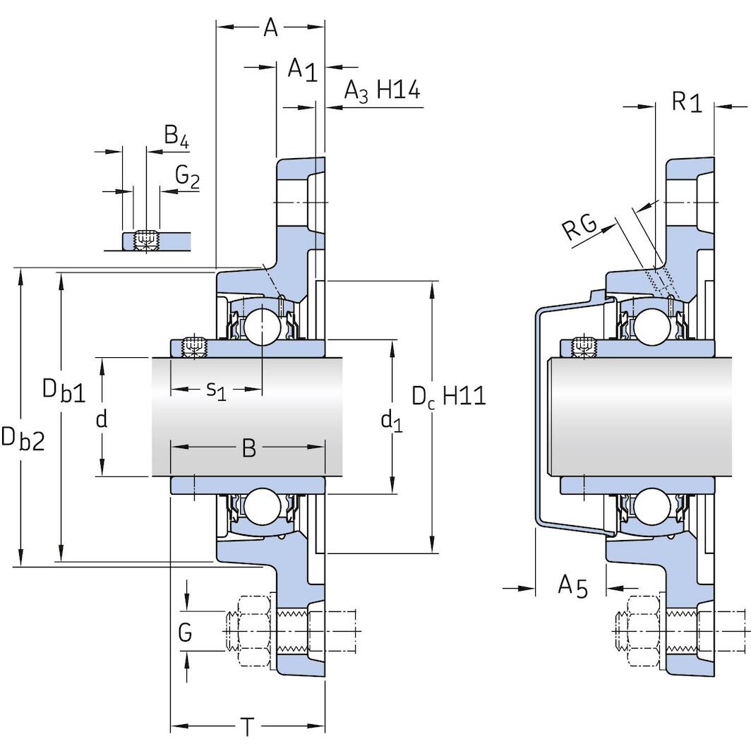 SKF FYTB 20 TF Y ball bearing unit with flange oval, d 20 mm, A 29.5 mm, J 90 mm | Klium