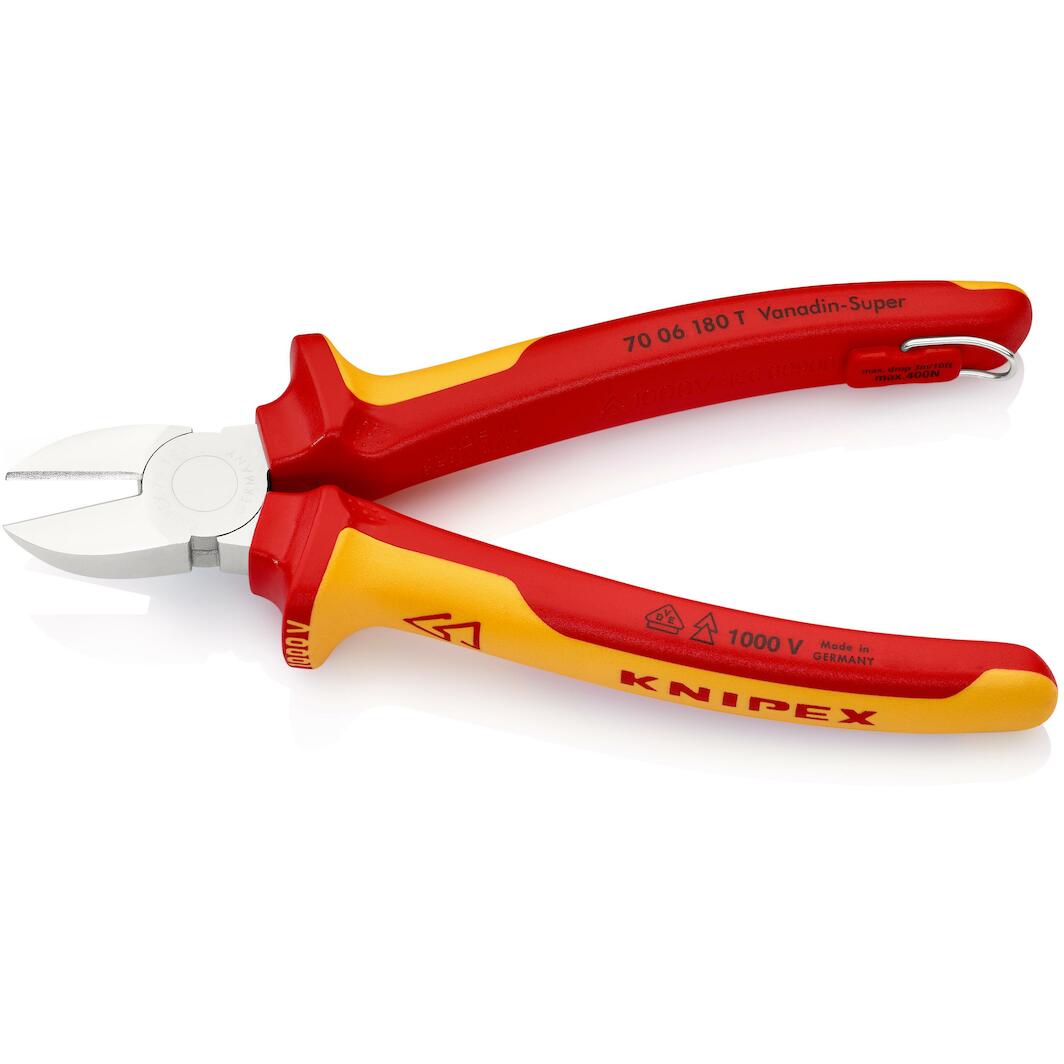 KNIPEX 70 06 180 T diagonal cutters VDE insulated with multi-component ...