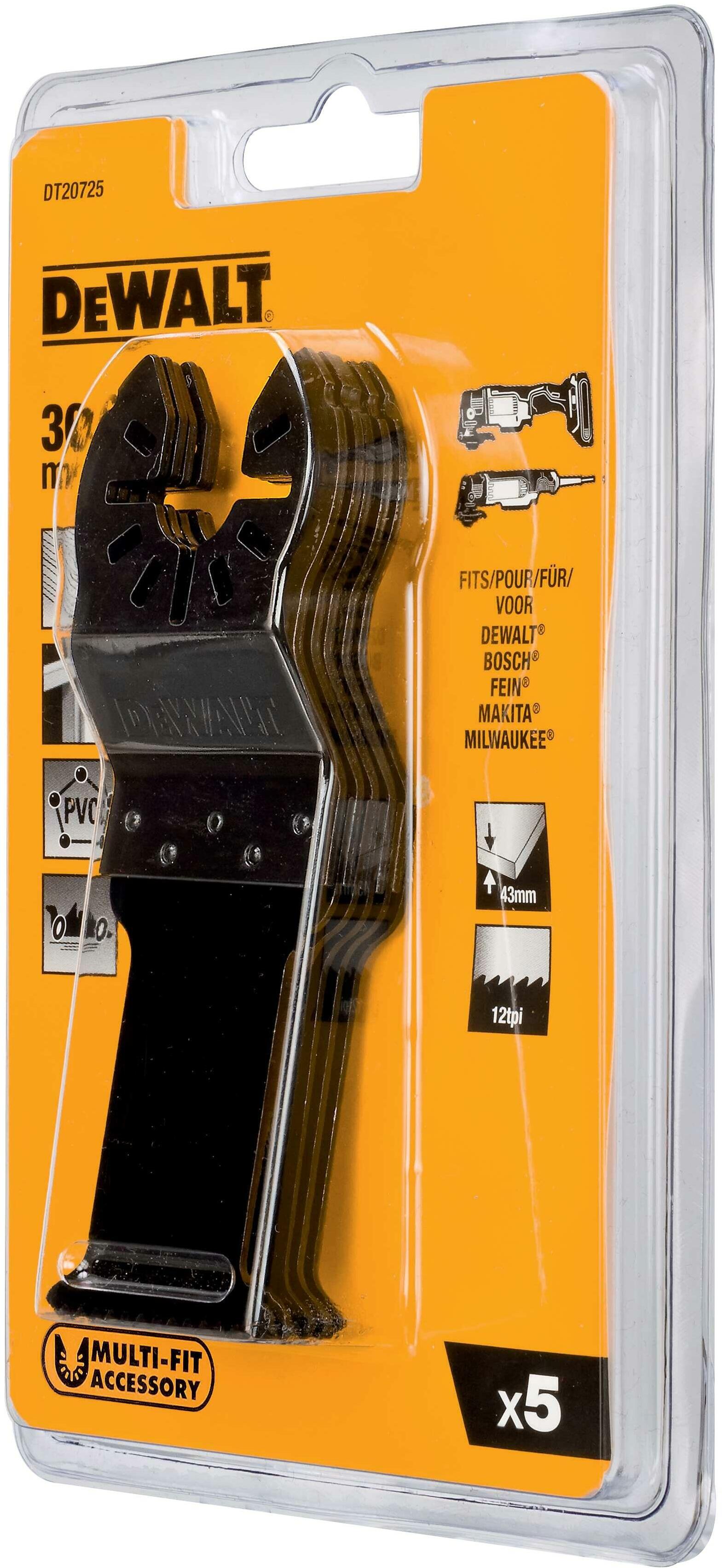 DEWALT DT20725-QZ HCS drop-in saw blade Quick cutting 43 x 31 mm (5 pcs ...