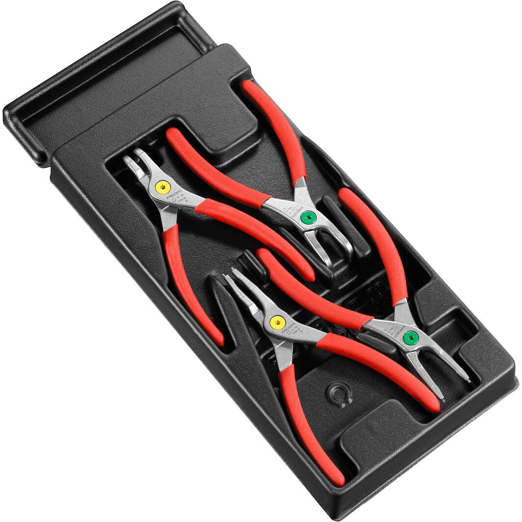 FACOM MOD.PC locking spring set with straight and curved jaws in module ...