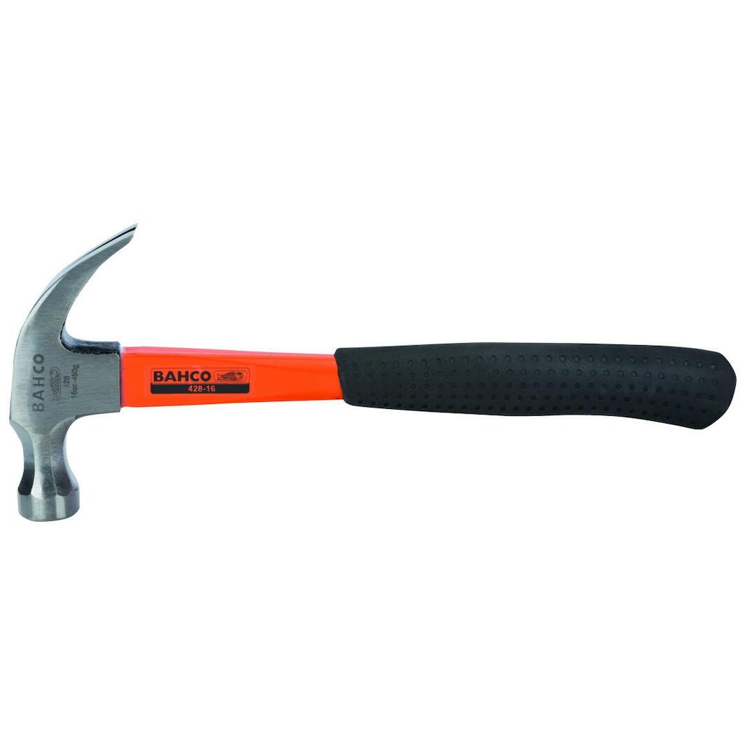 BAHCO 428F-20 claw hammer with fibreglass handle, 26 mm, 570 g | Klium