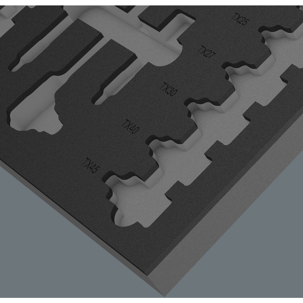 WERA 9826 foam insert for 8007 B Zyklop Comfort ratchet set 1, 3/8 ...