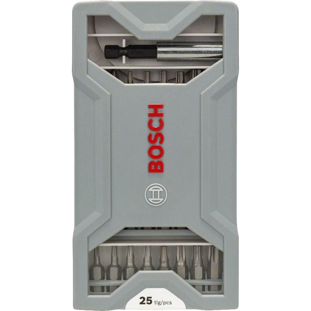 BOSCH 2607017037 screwdriver bit set Extra Hard Mini X-Line 25-piece ...