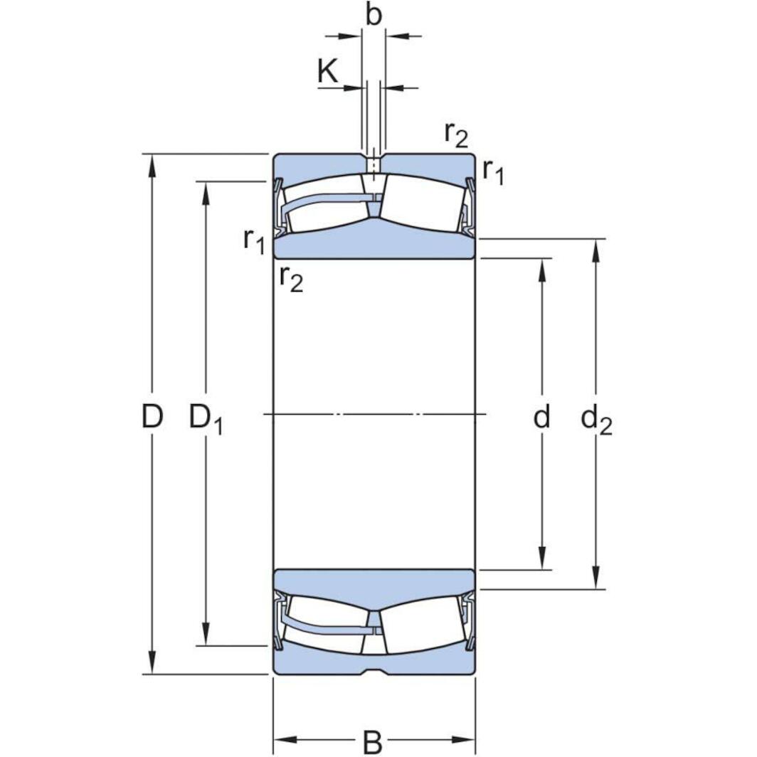 SKF 23052-2CS5/VT143 spherical roller bearing with sealing on both ...