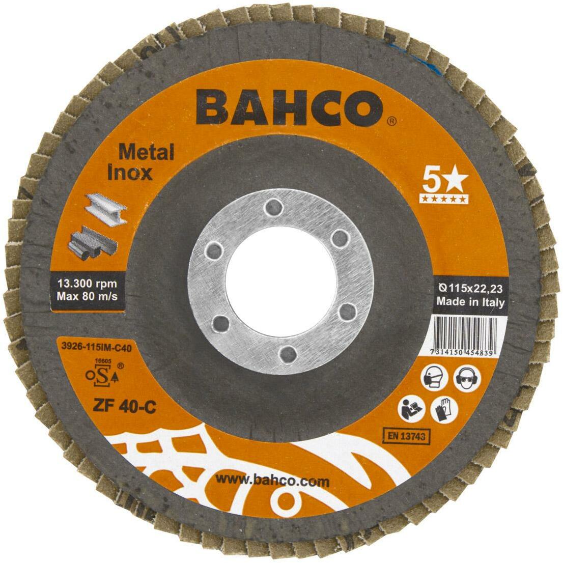 BAHCO 3926-125IM-C60 Flap disc for deburring, for metal and stainless ...