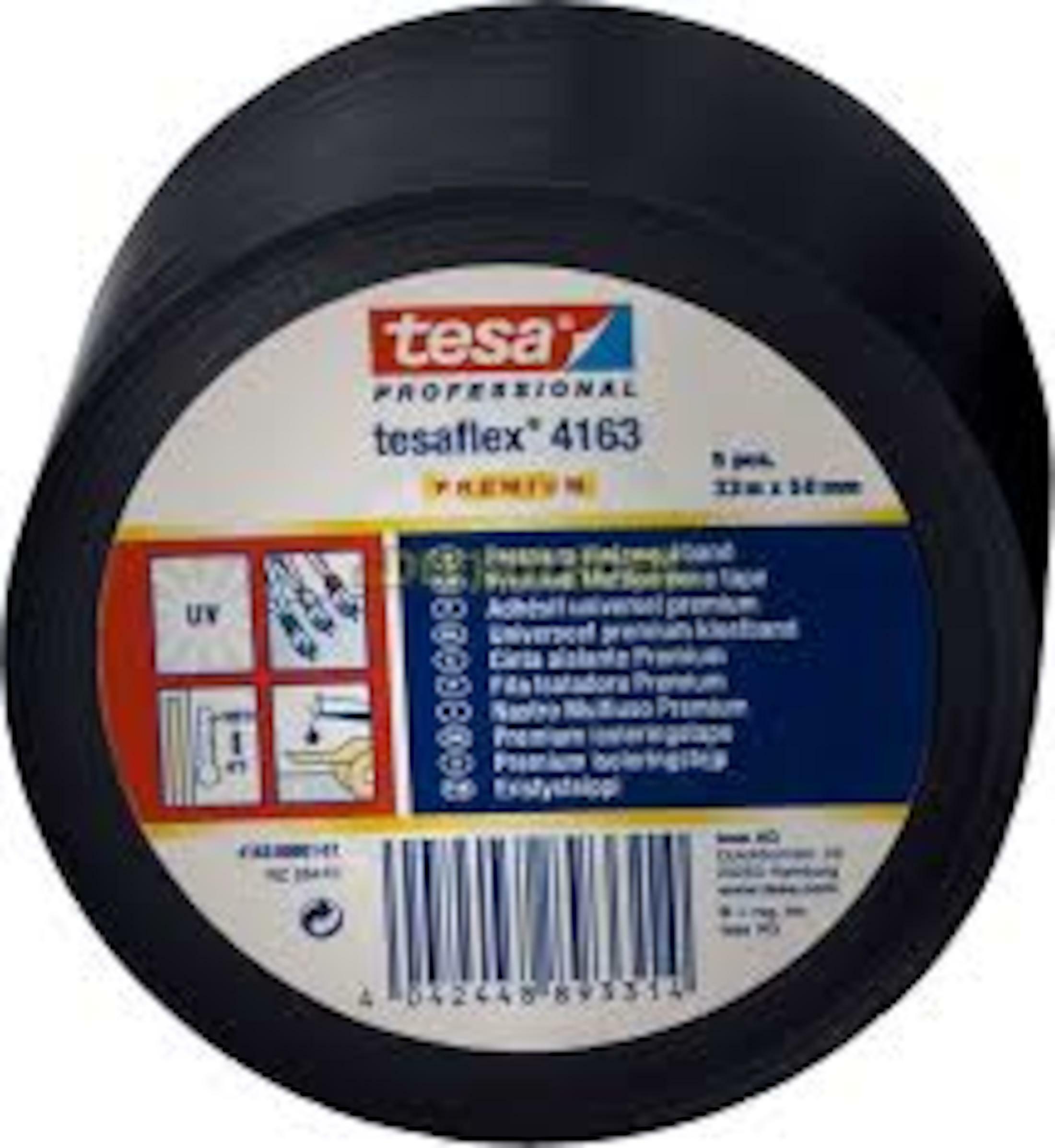 TESA 4163 ruban pvc souple noir 30 mm x 33 m - 04163-00007-02 | Klium