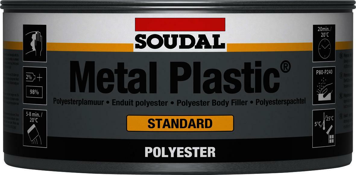 SOUDAL Metal Plastic Standard polyester putty for bodywork grey (2kg ...