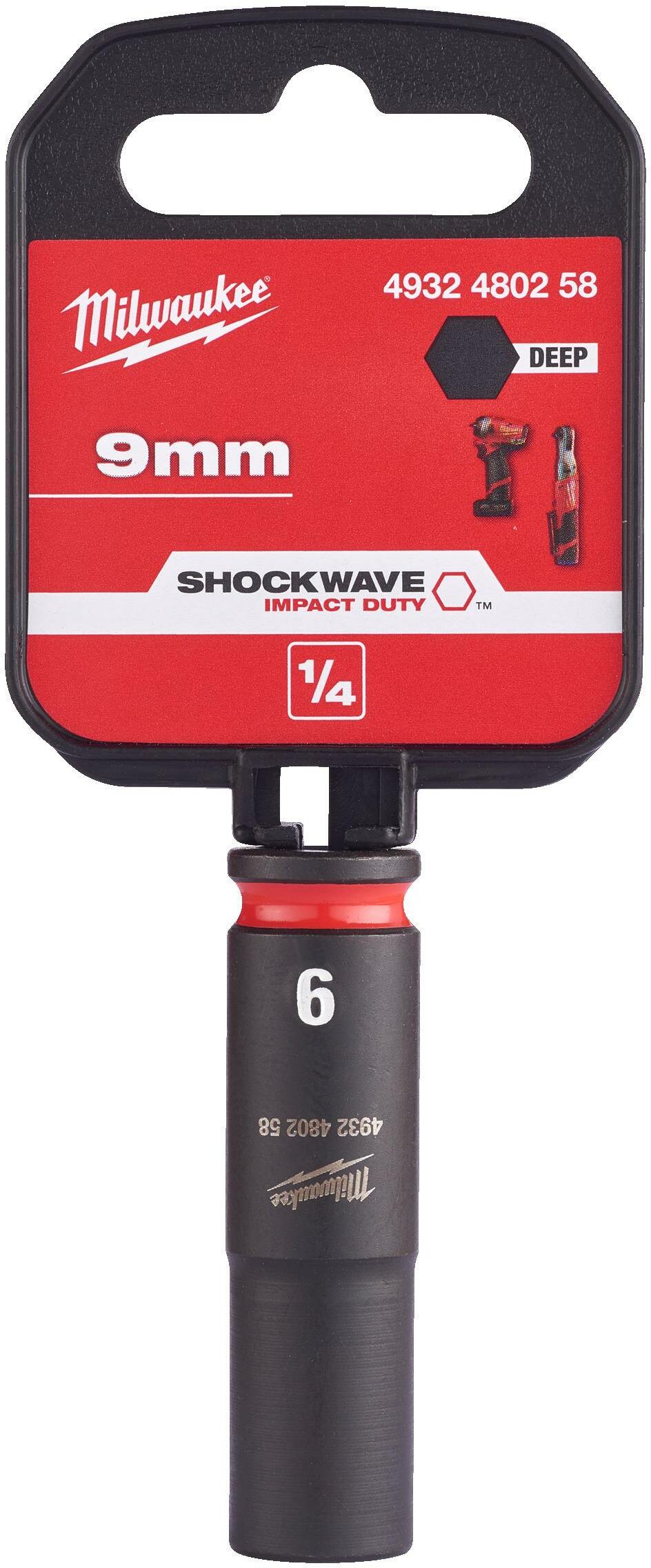 MILWAUKEE 4932480258 SHOCKWAVE percussion cap long 1/4" 9 mm | Klium