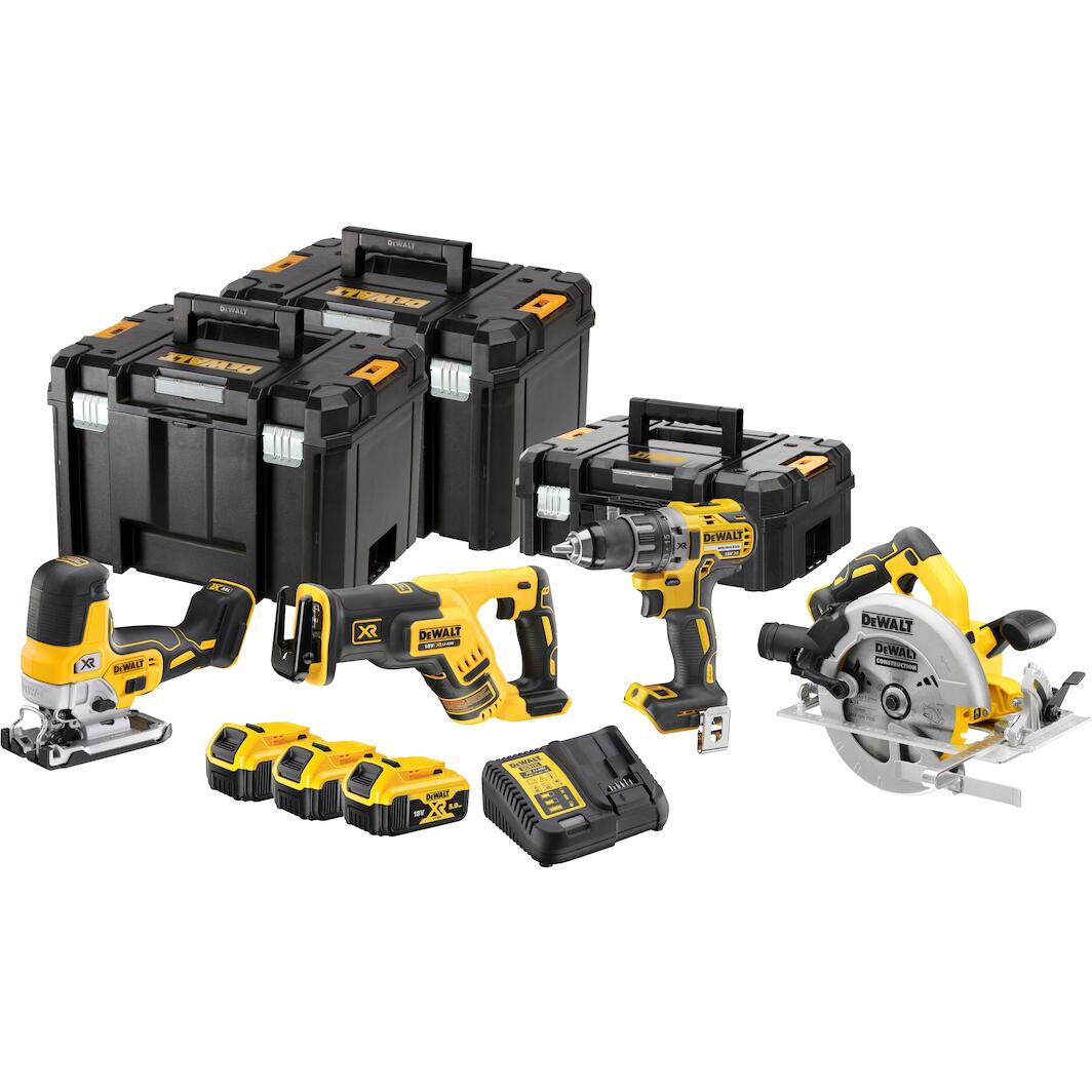 DEWALT DCK480P3T-QW 18V XR Brushless cordless machine set 4-piece in ...