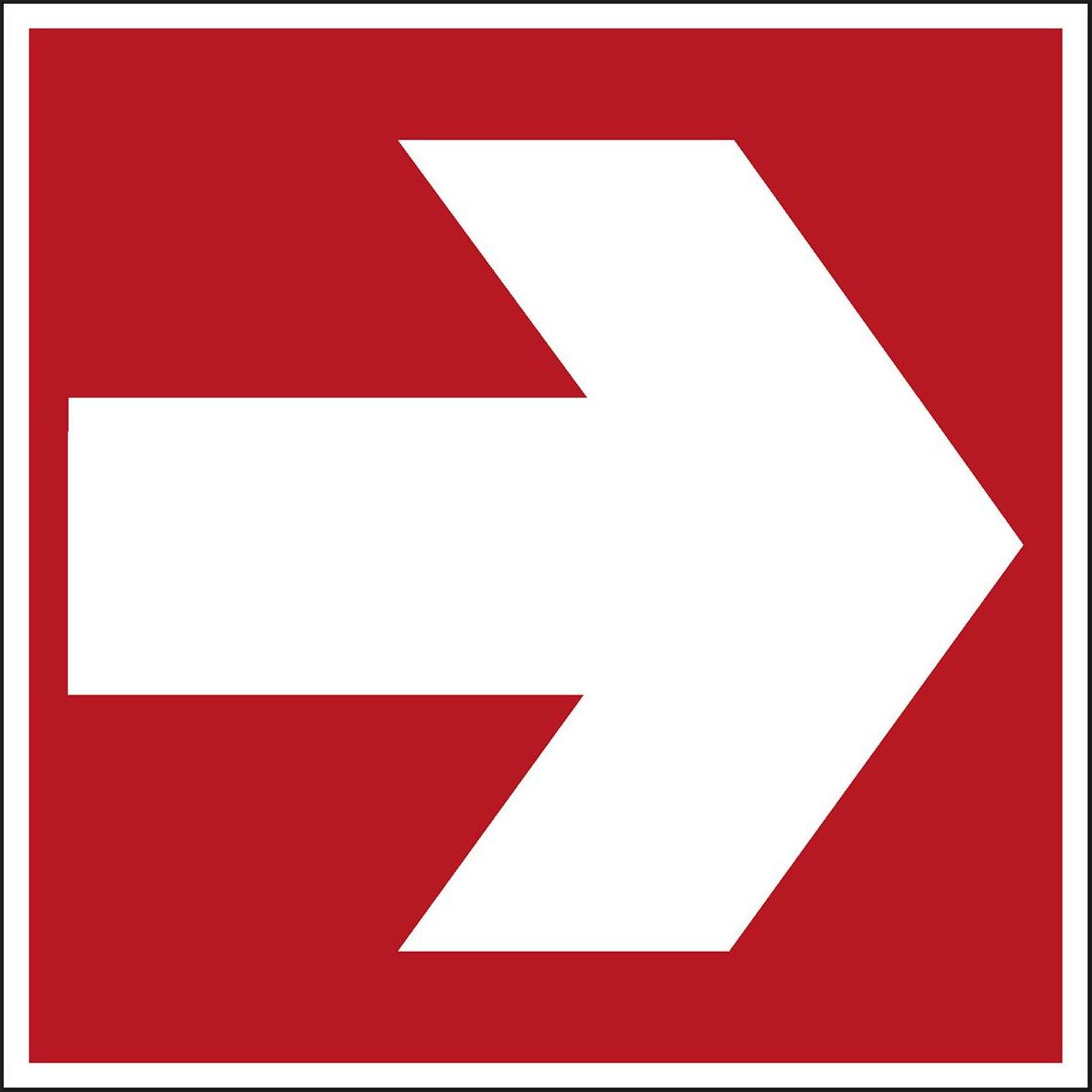 BRADY 227824 fire-fighting sign - direction indicator 90°, 315 x 315 mm ...