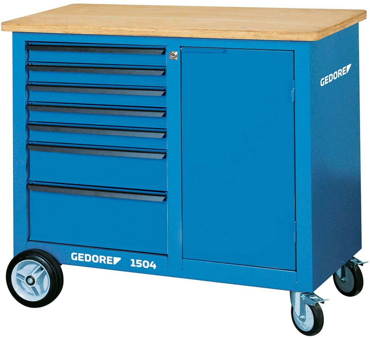 GEDORE 1504 0511 mobile workbench with 7 drawers and back panel - 6622830 | Klium