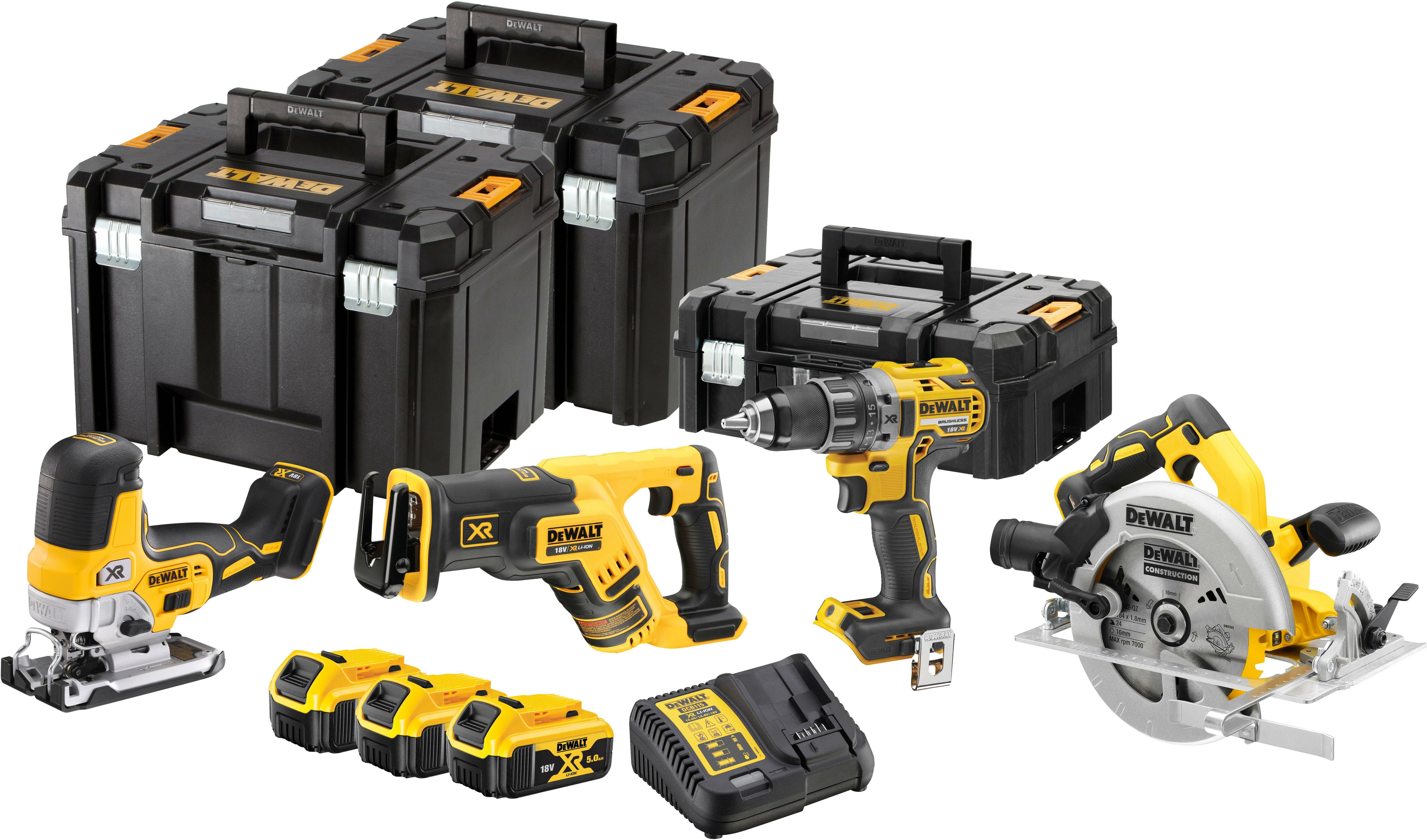 DEWALT DCK480P3T-QW 18V XR Brushless cordless machine set 4-piece in ...