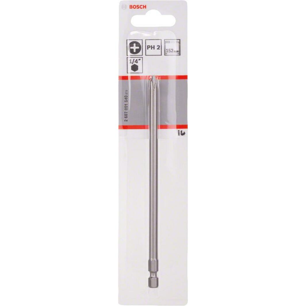BOSCH 2607001540 screwdriver bit Extra Hard PH2, 152 mm | Klium