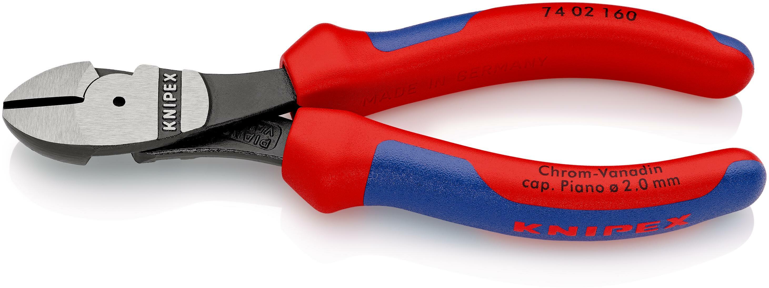 KNIPEX 74 02 160 power side cutters with multi-component handles black ...