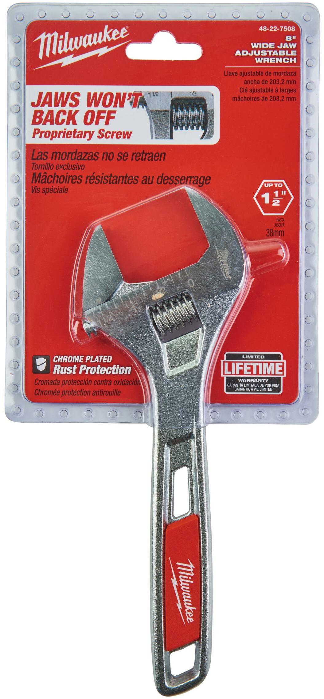 MILWAUKEE 48227508 wide spanner adjustable 200mm | Klium