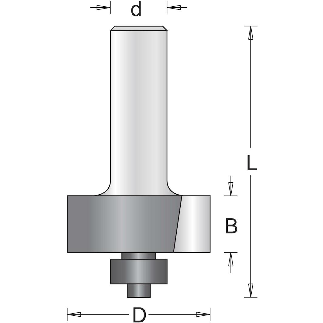 HIKOKI 754099 rebate cutter 8mm with bottom bearing 35x55mm | Klium