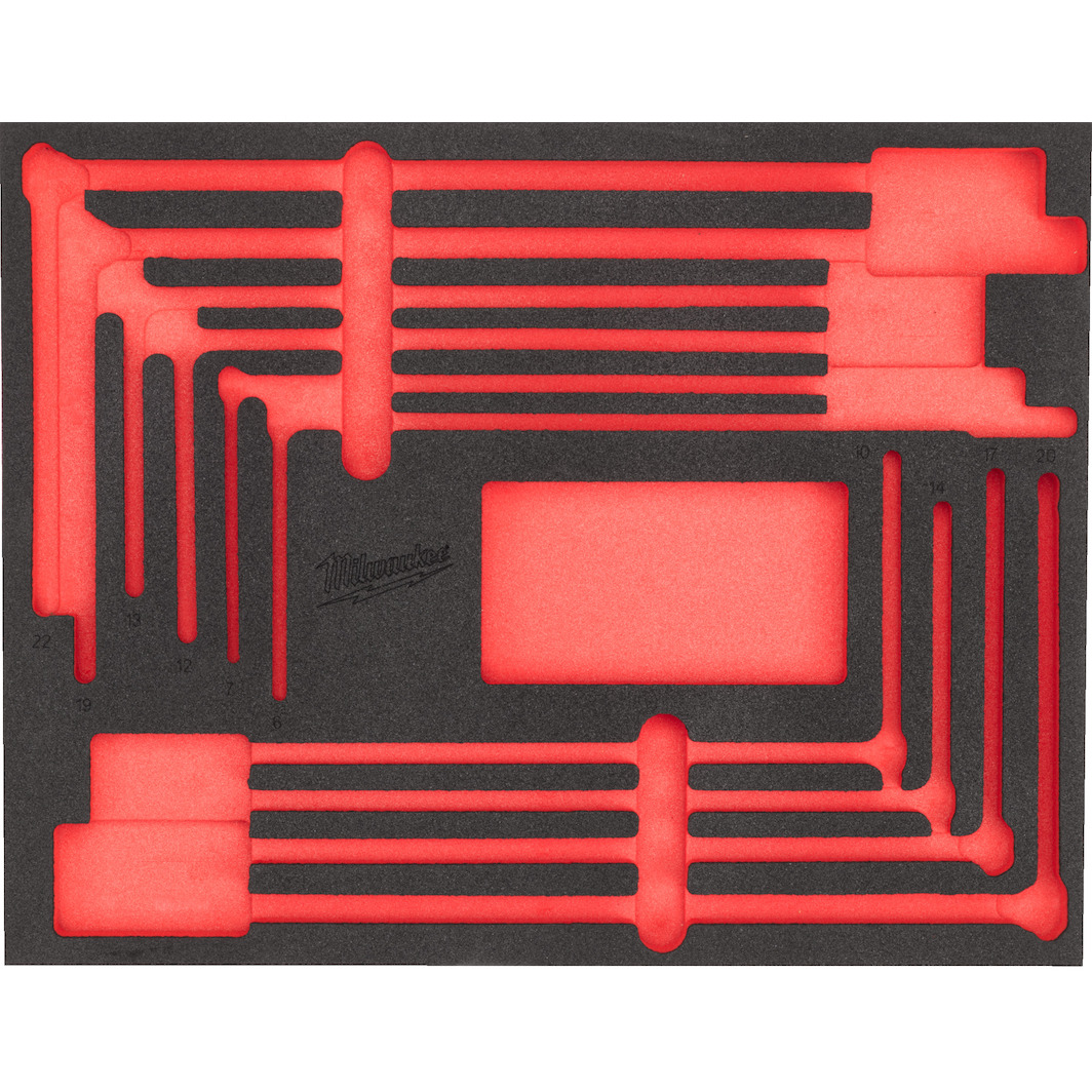 MILWAUKEE 4932499114 empty foam inlay for 8-piece T-handle wrench set ...