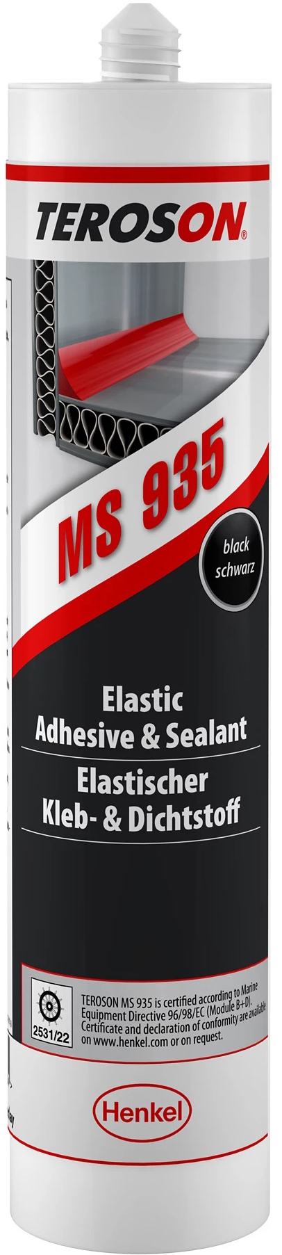 TEROSON TEROSTAT MS 935 elastic surface sealant black (290 ml standard ...