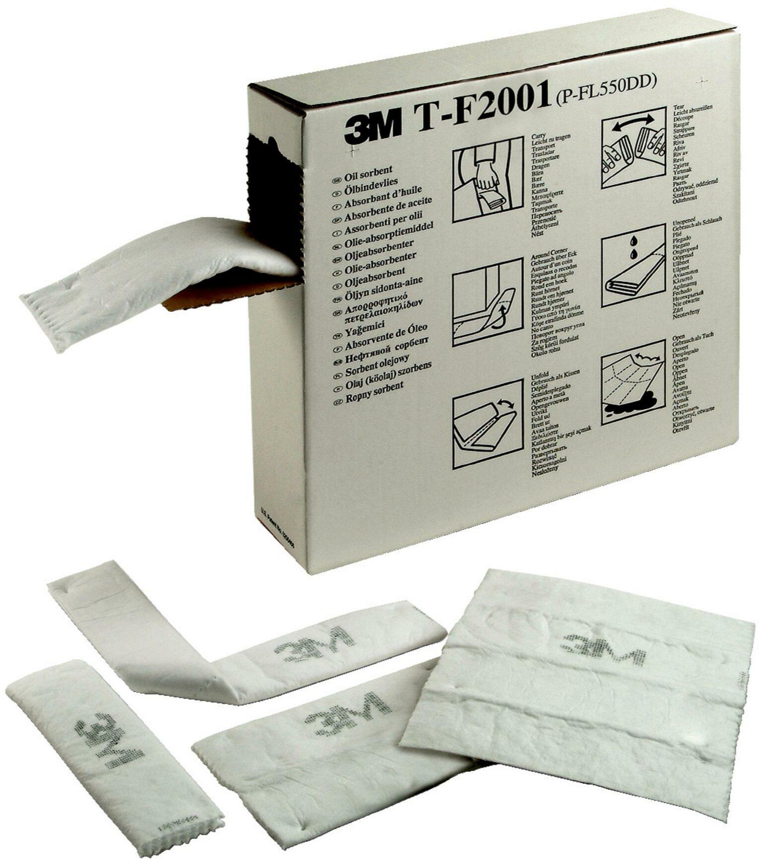 3M T-F2001 oil-absorbent cloth multiformat, 120 mm x 15.2 m ...