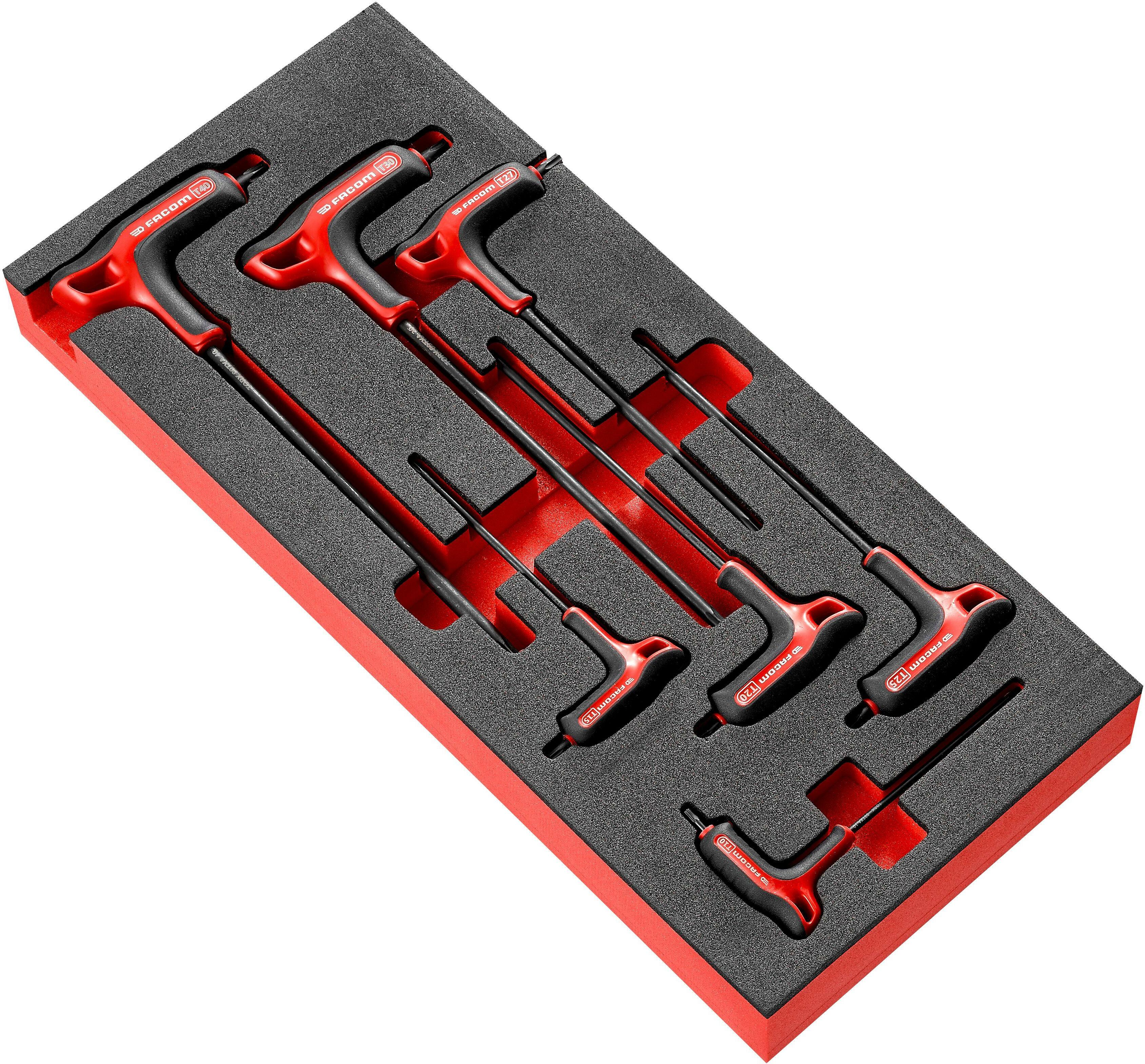 FACOM MODM.89TXA Allen wrench set Torx with T handle in foam module T10 ...