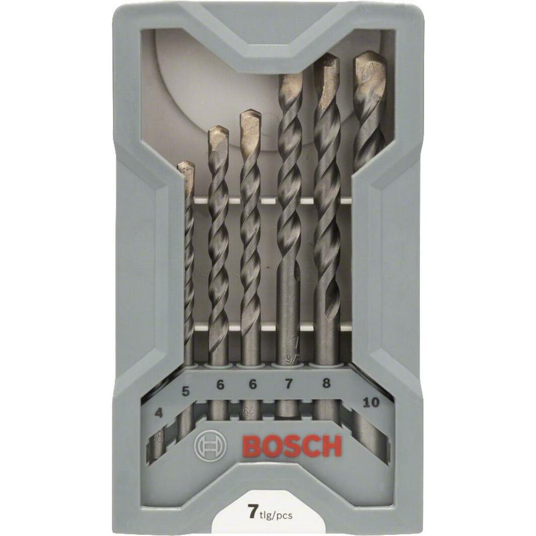 BOSCH 2607017082 concrete drill set CYL-3, 4/5/6/7/8/10 mm in plastic ...