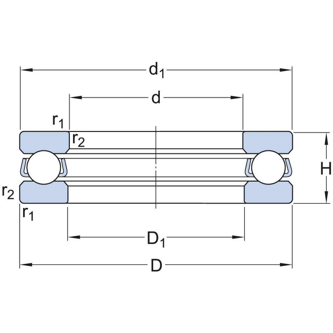 SKF 51209 ball roller bearing single acting 45x73 mm | Klium