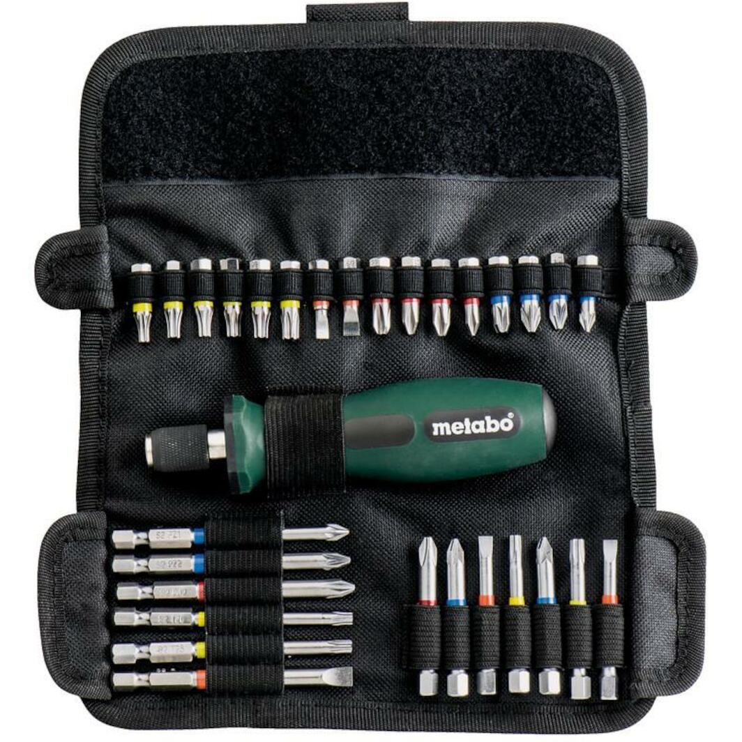 METABO 626726000 screwdriver handle with screw bit set 29-piece in ...