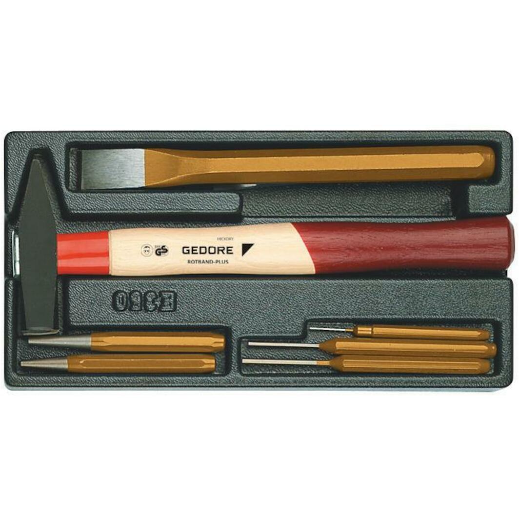 GEDORE 1500 ES-350 hammer and chisel set 8-piece - 6613760 | Klium