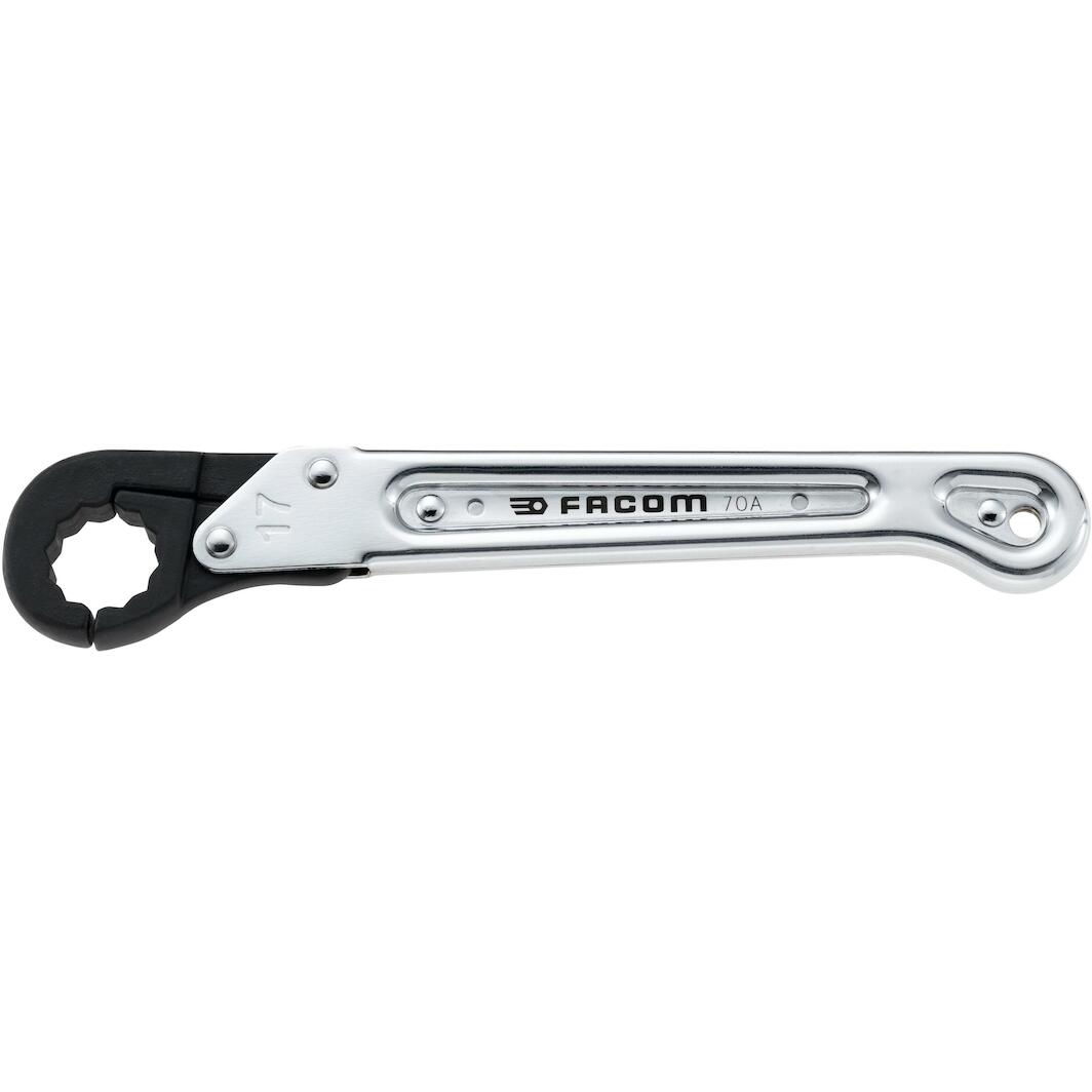 FACOM 70A.22 straight open ring spanner with ratchet, metric sizes 22 ...