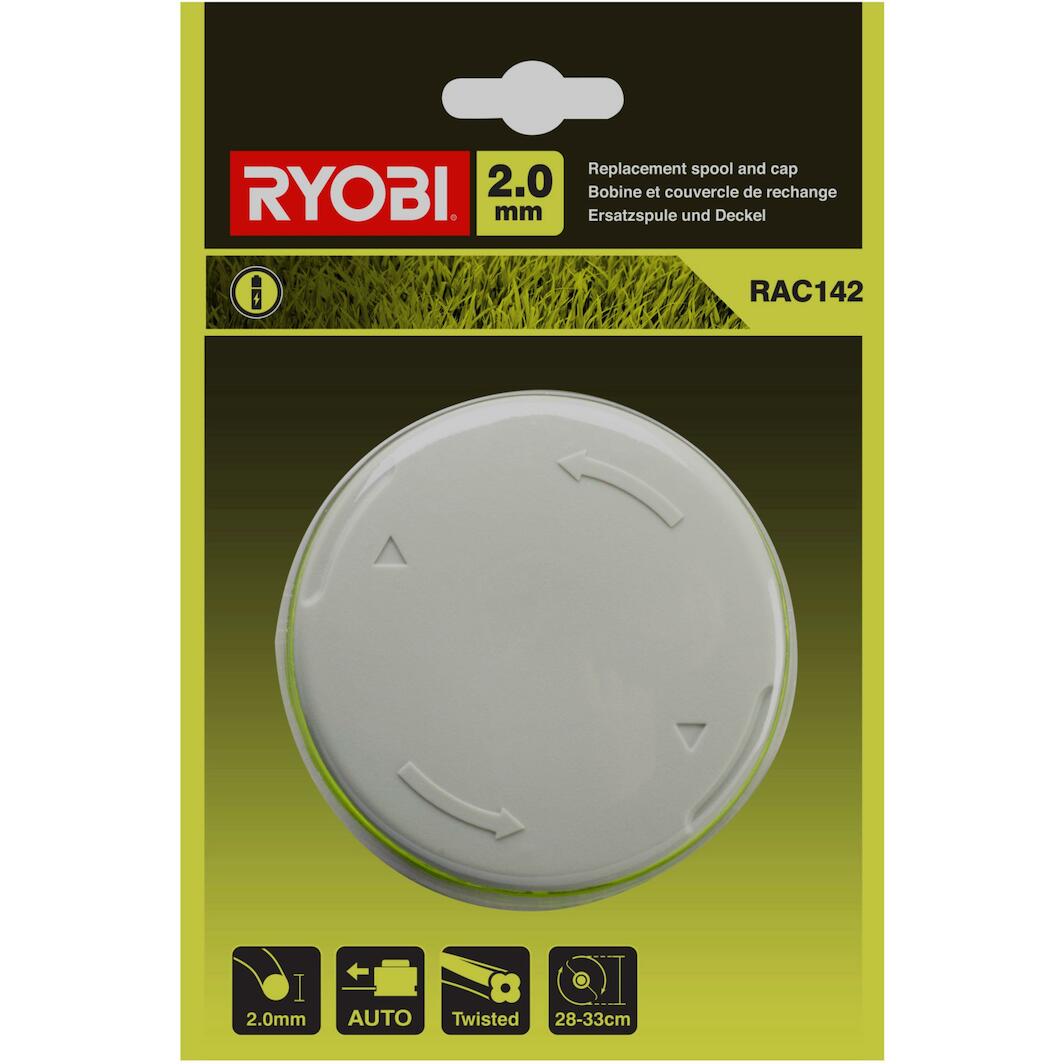 RYOBI RAC142 single twisted spool and cap 2.0mm for MaxPower 36V ...