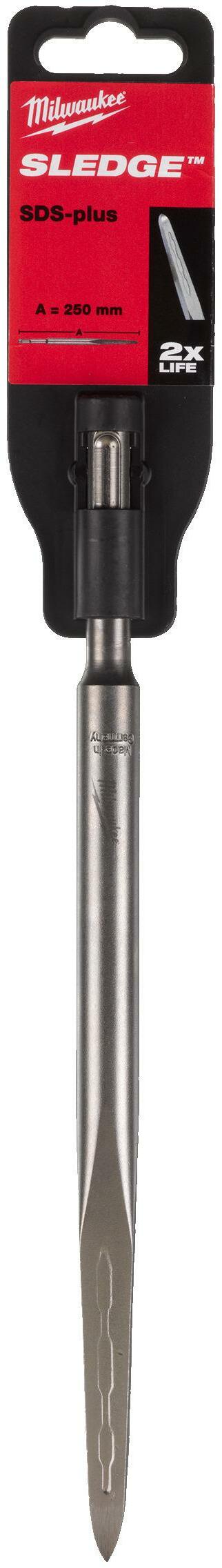 MILWAUKEE 4932478262 SDS-Plus Sledge self-sharpening flat chisel 250 mm | Klium