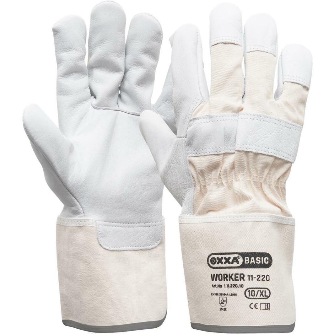 OXXA Worker 11-220 glove, buffalo leather, white | Klium